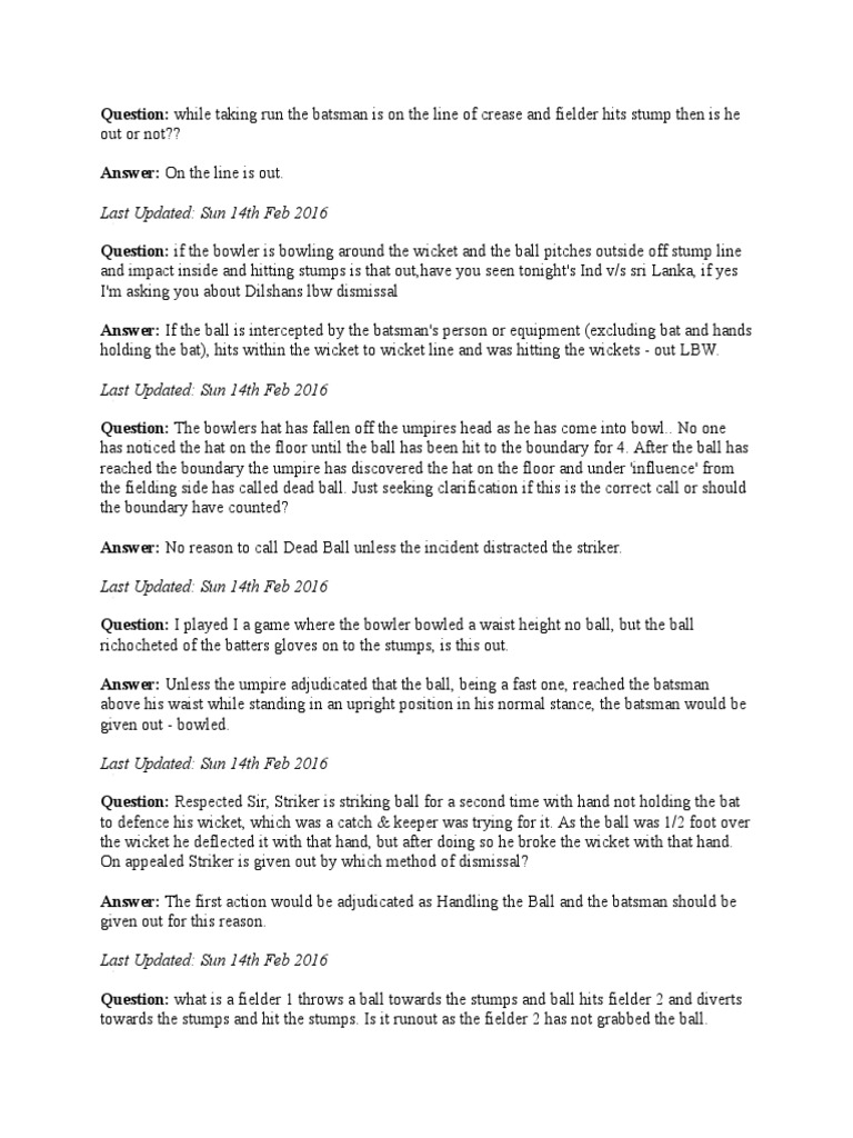 Cricket Question | PDF | Bowling (Cricket) | Cricket