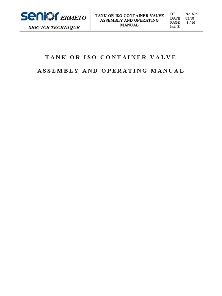 DTan625 Operating Instructions For The DN40 PN25 Valves | PDF | Valve ...