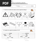 Prueba Ce, Ci, Gue, Gui, Que Qui | PDF | Artes del Lenguaje y ...