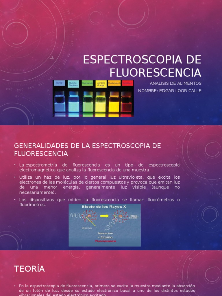 Espectroscopia de Fluorescencia | Espectroscopía de fluorescencia ...