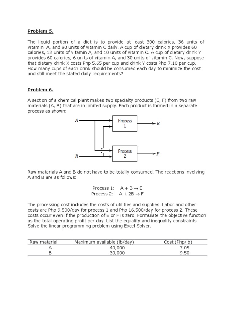 Linear Programming Problems