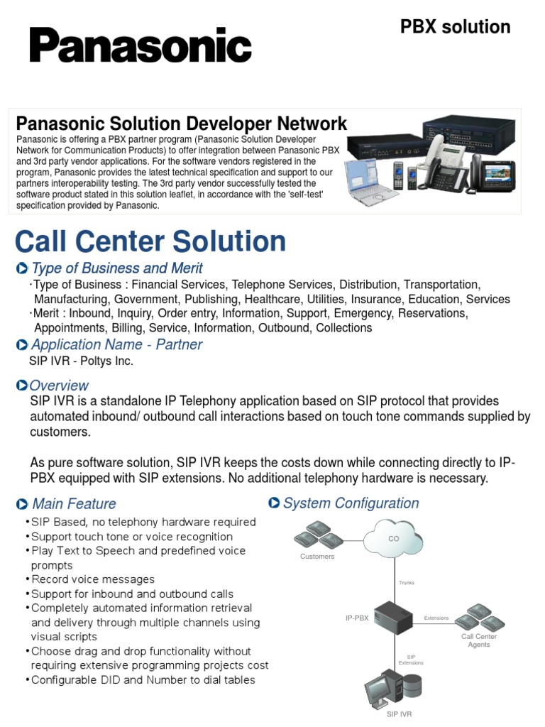 Panasonic Sip Ivr | PDF | Interactive Voice Response | Session ...