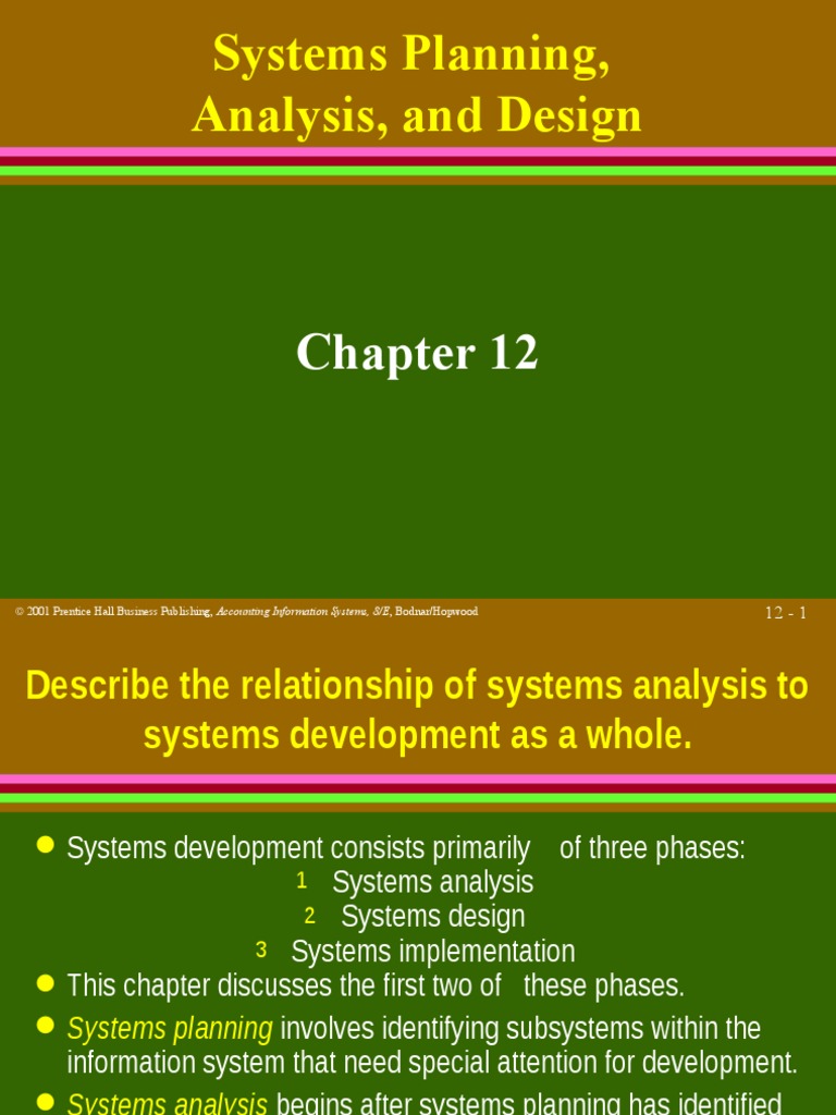 Systems Planning, Analysis, and Design | PDF | Specification (Technical ...