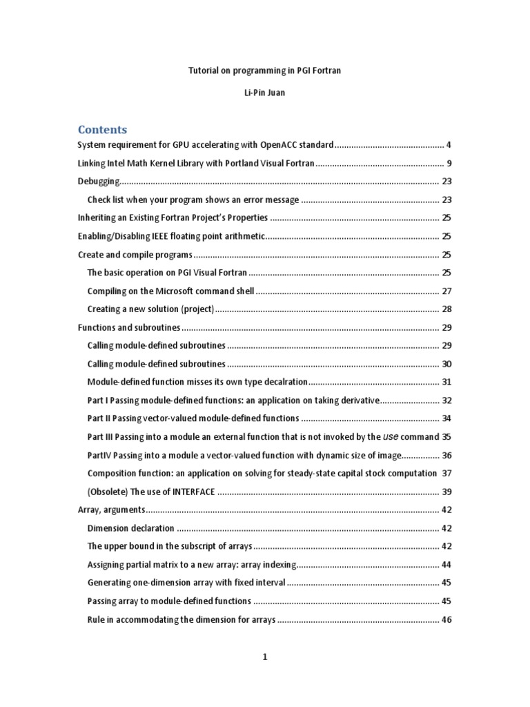 Fortran Complete Configuration Guide Pdf Subroutine Parameter