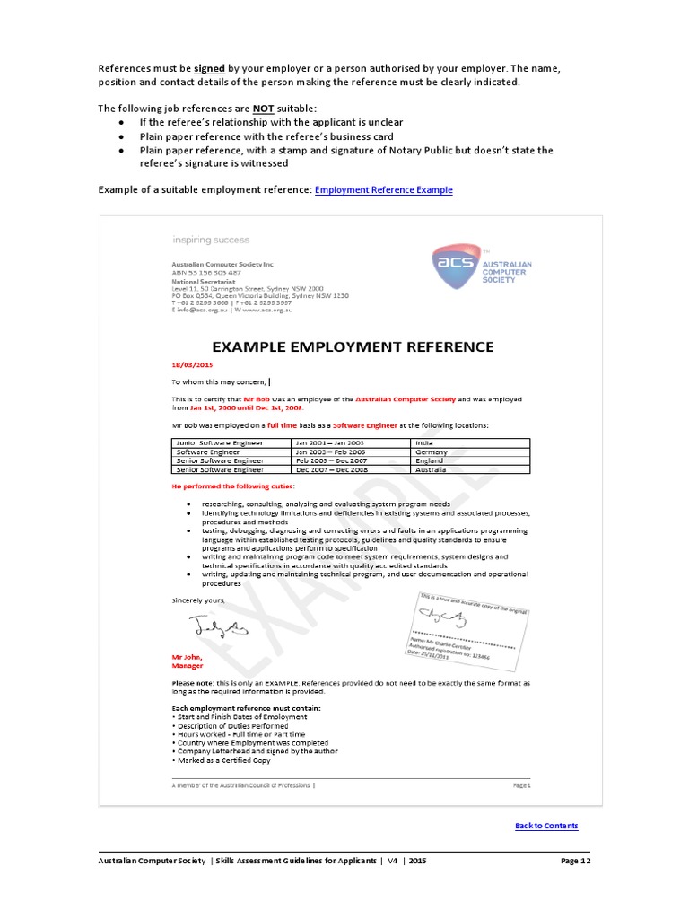 Employee Reference Sample | PDF