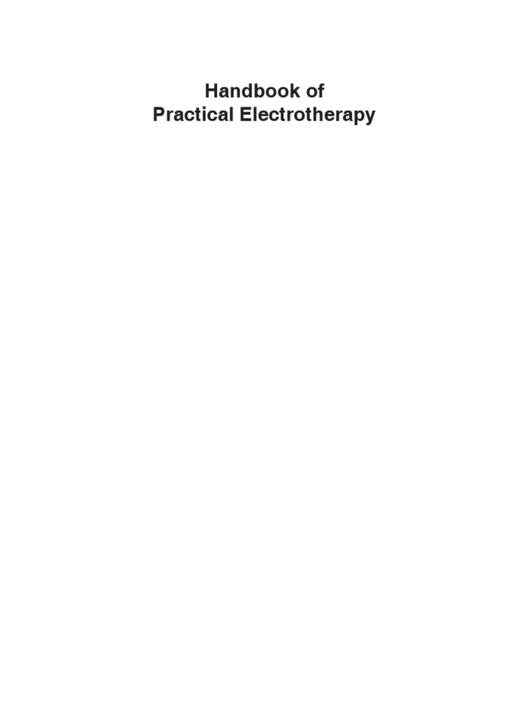 Handbook of Practical Electrotherapy | PDF | Action Potential ...
