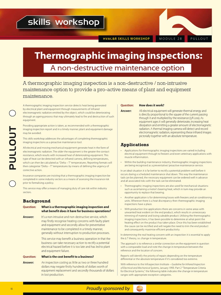 Thermographic Imaging Inspections | PDF | Thermography | Infrared