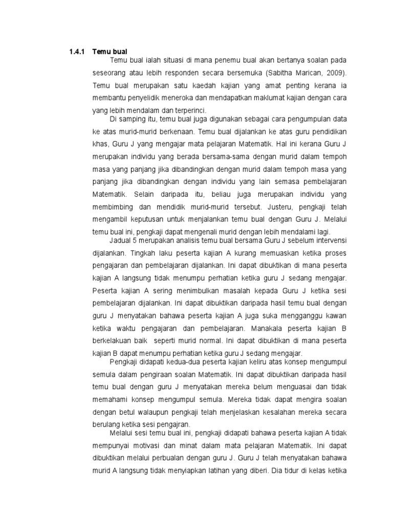 Analisis Temu Bual | PDF