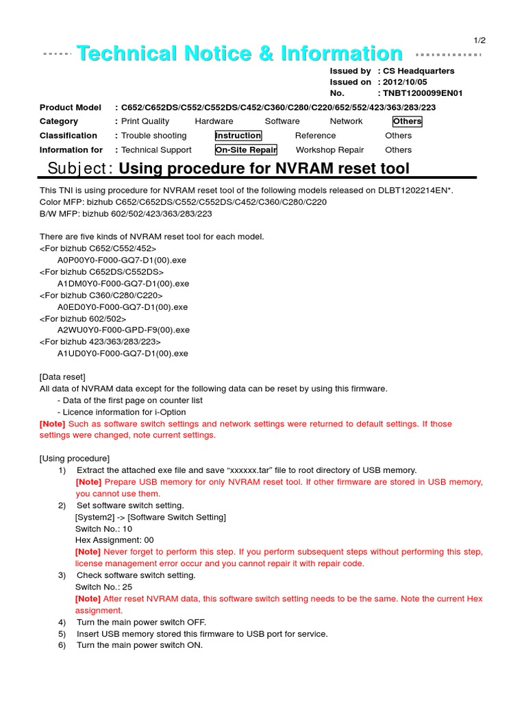 Tech Notice and Info | PDF