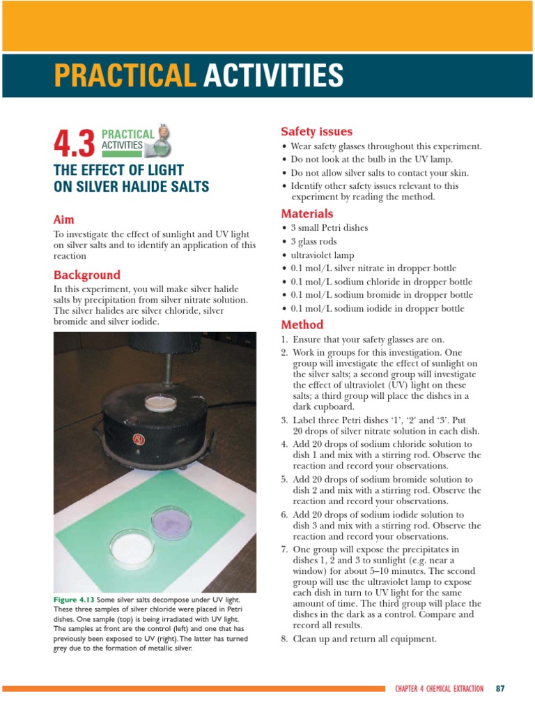 Sunlight Effects on Silver Halides | PDF | Properties Of Water | Silver