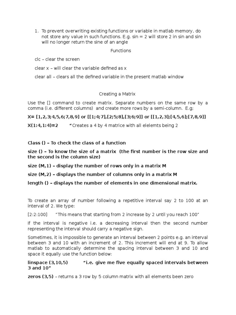 Matlab Codes | PDF | Matlab | Matrix (Mathematics)