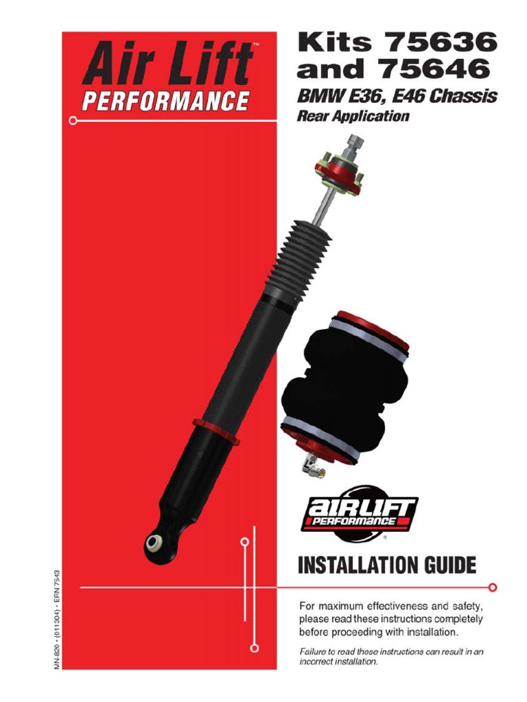 Air-Lift BMW E36 | PDF | Suspension (Vehicle) | Leak