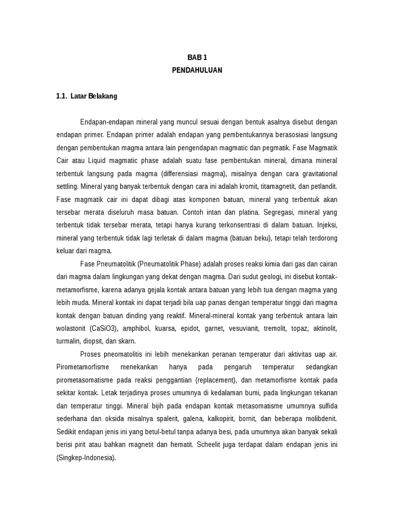 Pembentukan Endapan Primer Mineral | PDF