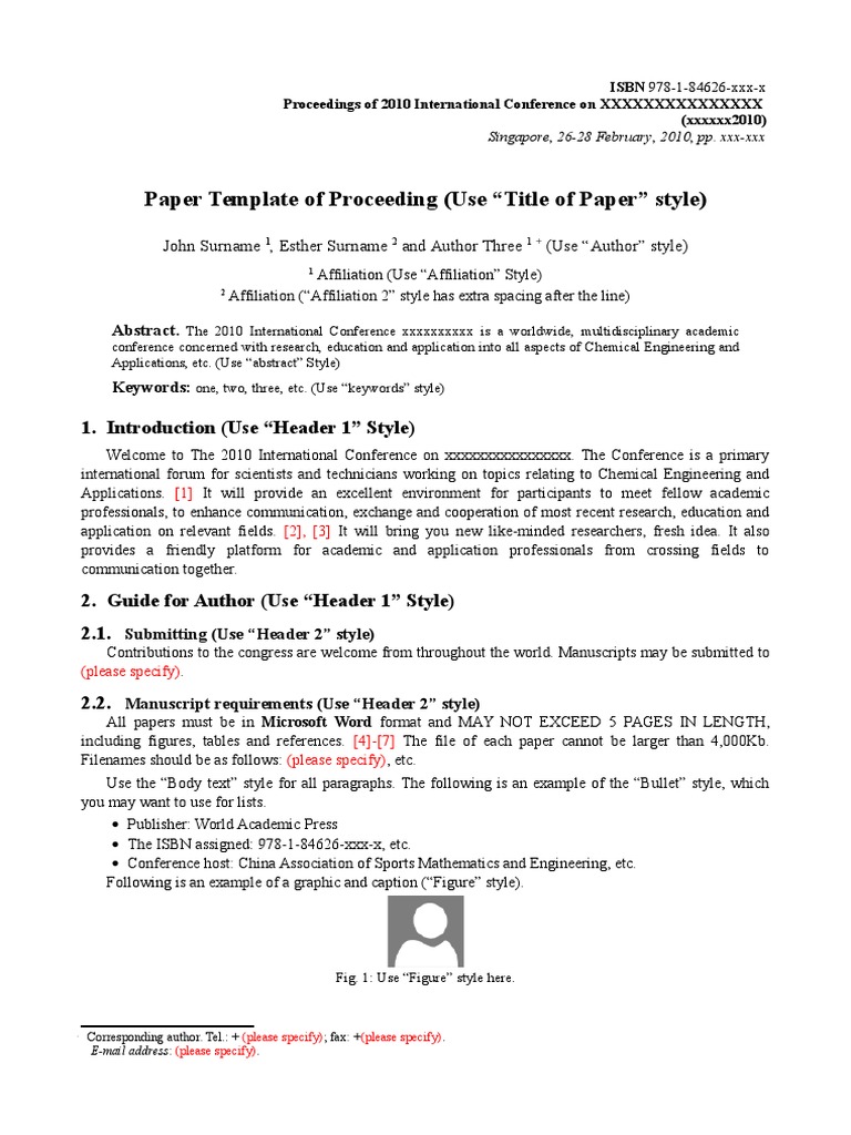 Paper Template of Proceeding (Use "Title of Paper" Style) | PDF ...