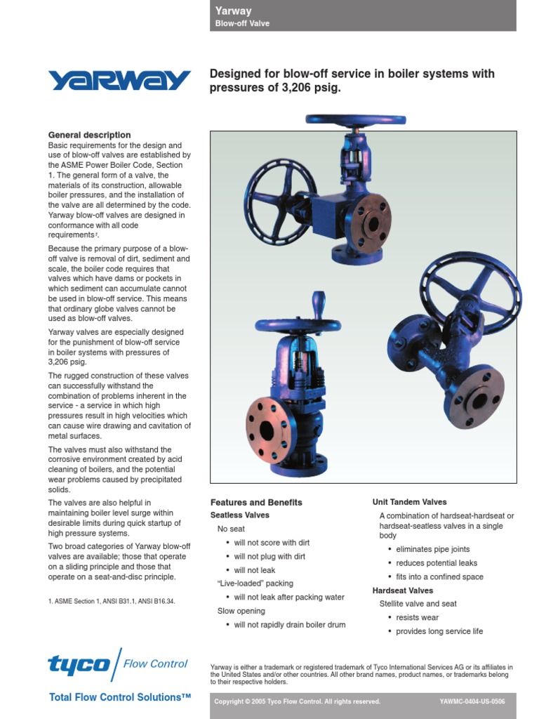 Literature for Blow-Off Valve | Valve | Steel