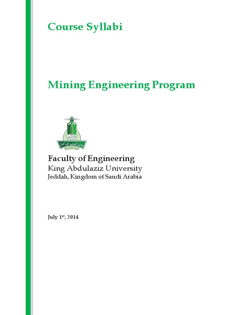 Course Syllabi MinE | PDF | Engineering | Surveying