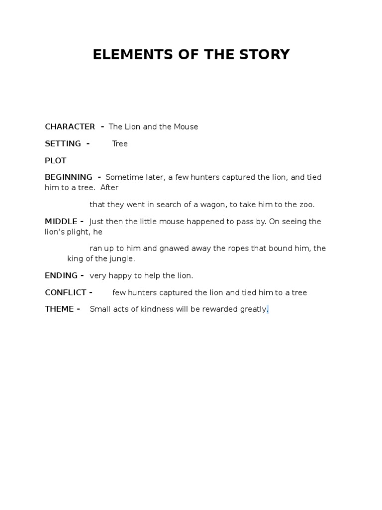 Elements of The Story | PDF