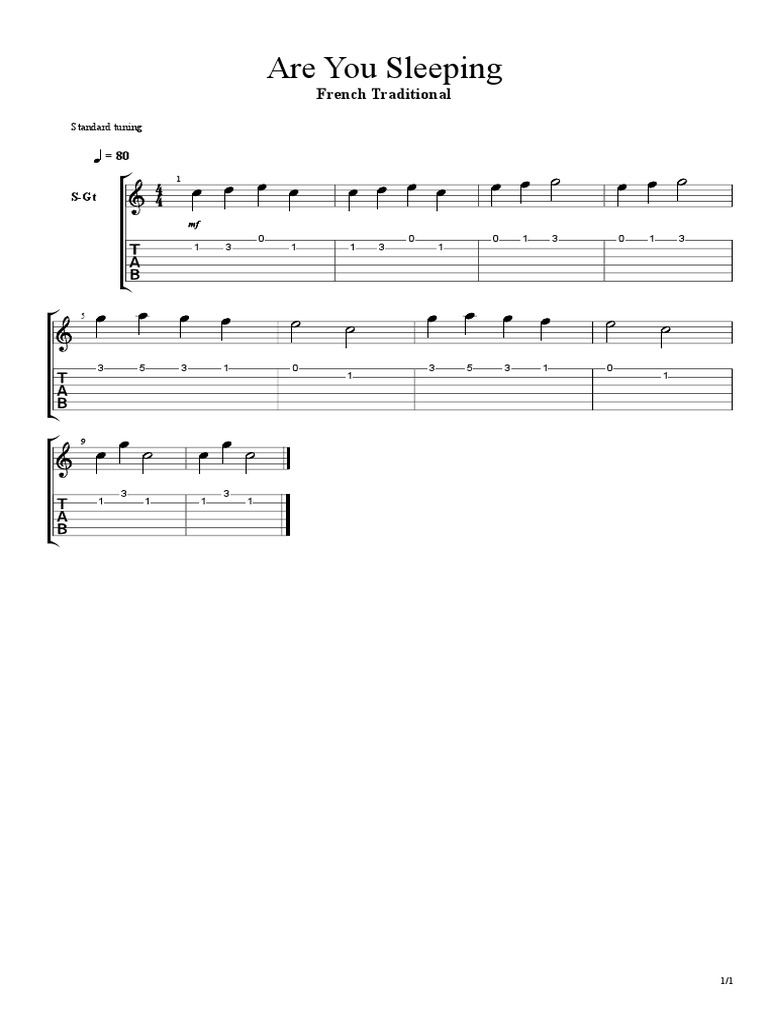 Are You Sleeping | PDF