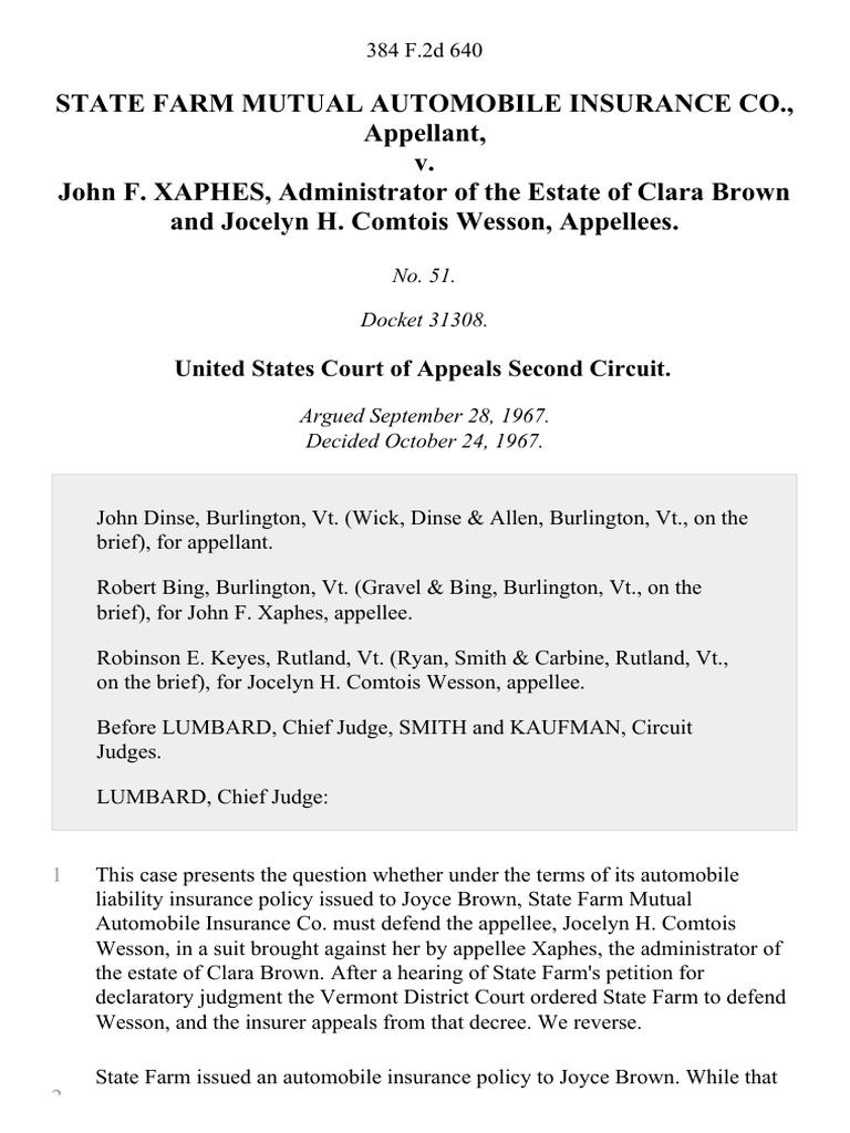 State Farm Mutual Automobile Insurance Co. v. John F. Xaphes ...