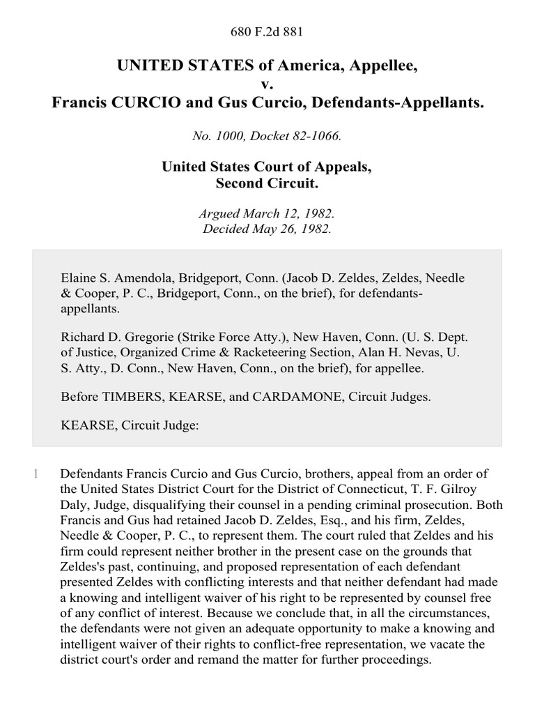 United States v. Francis Curcio and Gus Curcio, 680 F.2d 881, 2d Cir ...