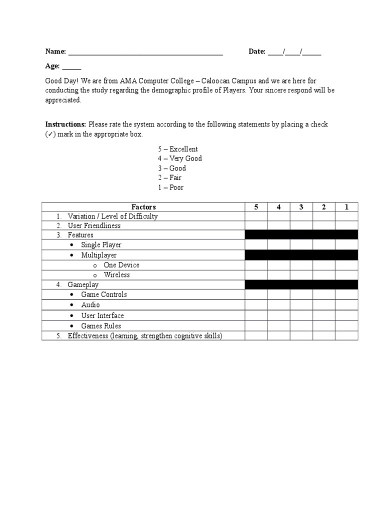 Name: - Date: - / - / - Age | PDF