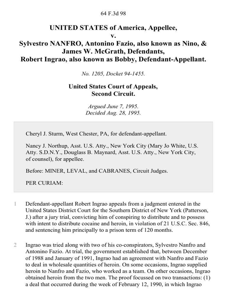 United States v. Sylvestro Nanfro, Antonino Fazio, Also Known As Nino ...
