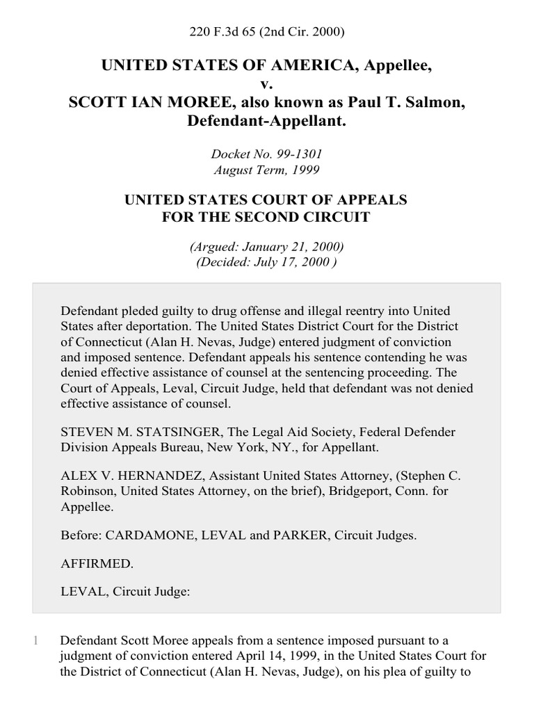 United States v. Scott Ian Moree, Also Known As Paul T. Salmon, 220 F ...