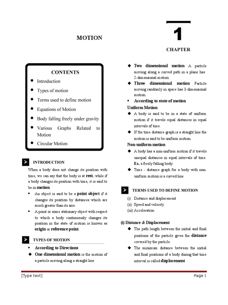 Cbse Class 9 Physics Motion Notes | Acceleration | Speed