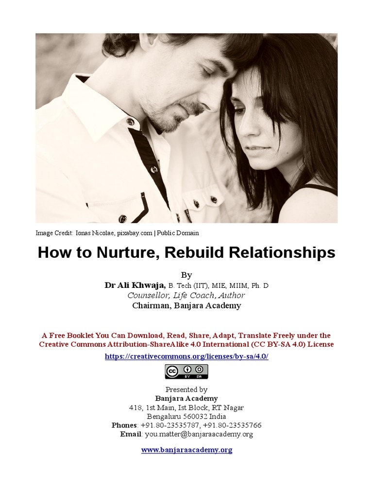 Nurturing and Rebuilding Relationships Guide | PDF | Nonverbal ...