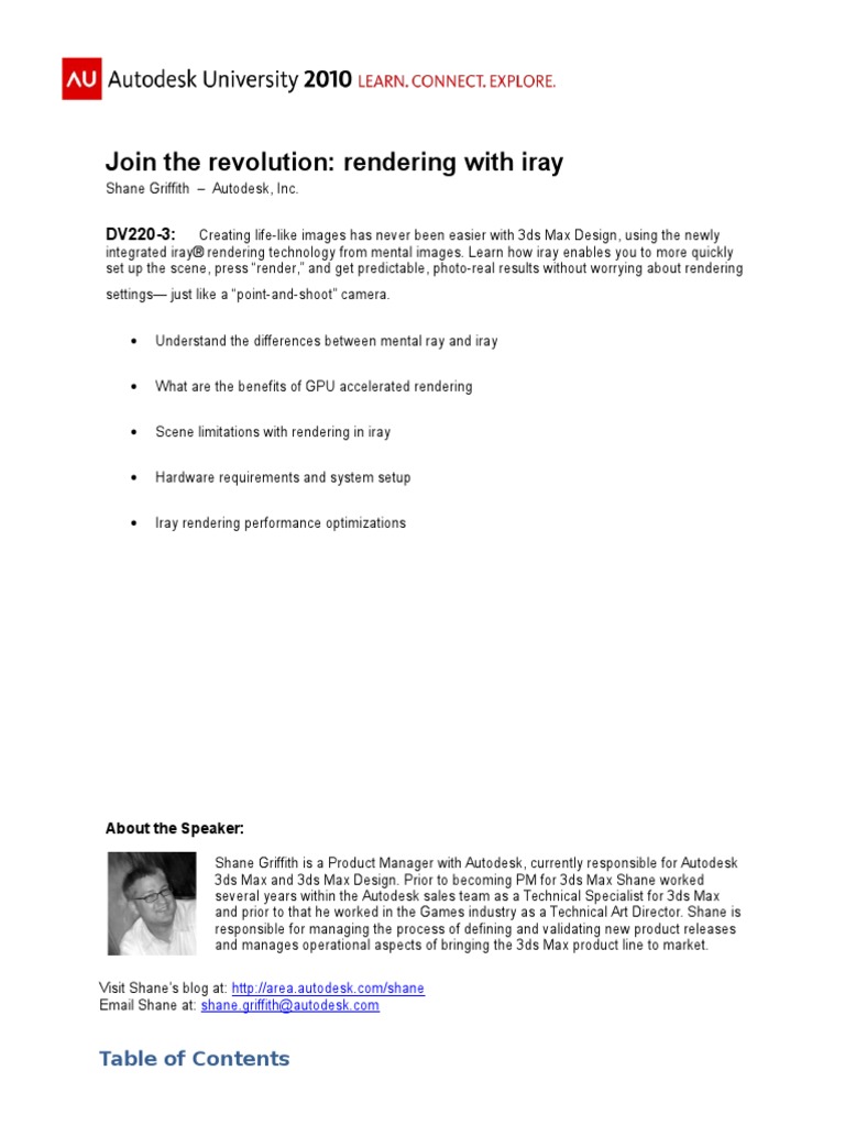 Join The Revolution Rendering With Iray | PDF | Graphics Processing Unit | Rendering (Computer ...