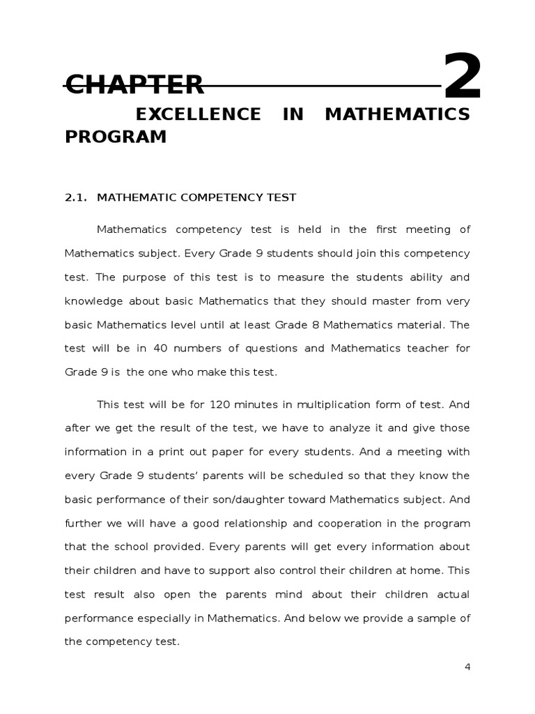 Grade 9 Mathematics Competency Program | PDF | Educational Psychology ...