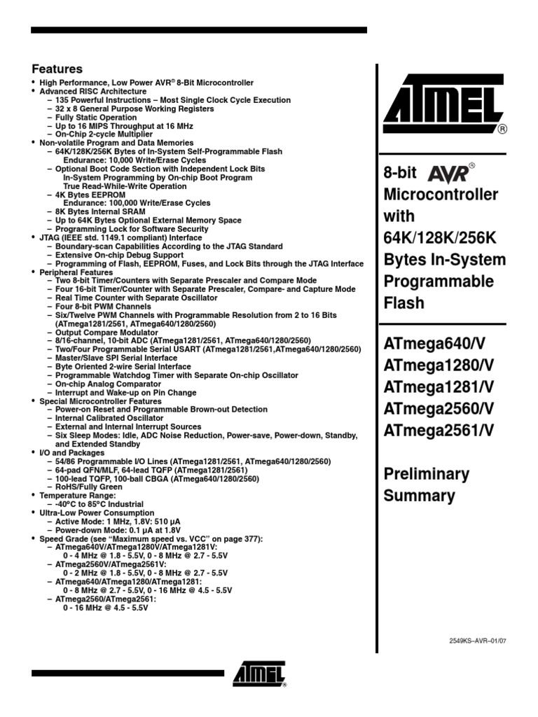 Data Sheet Atmega | Download Free PDF | Computer Hardware | Computer Architecture
