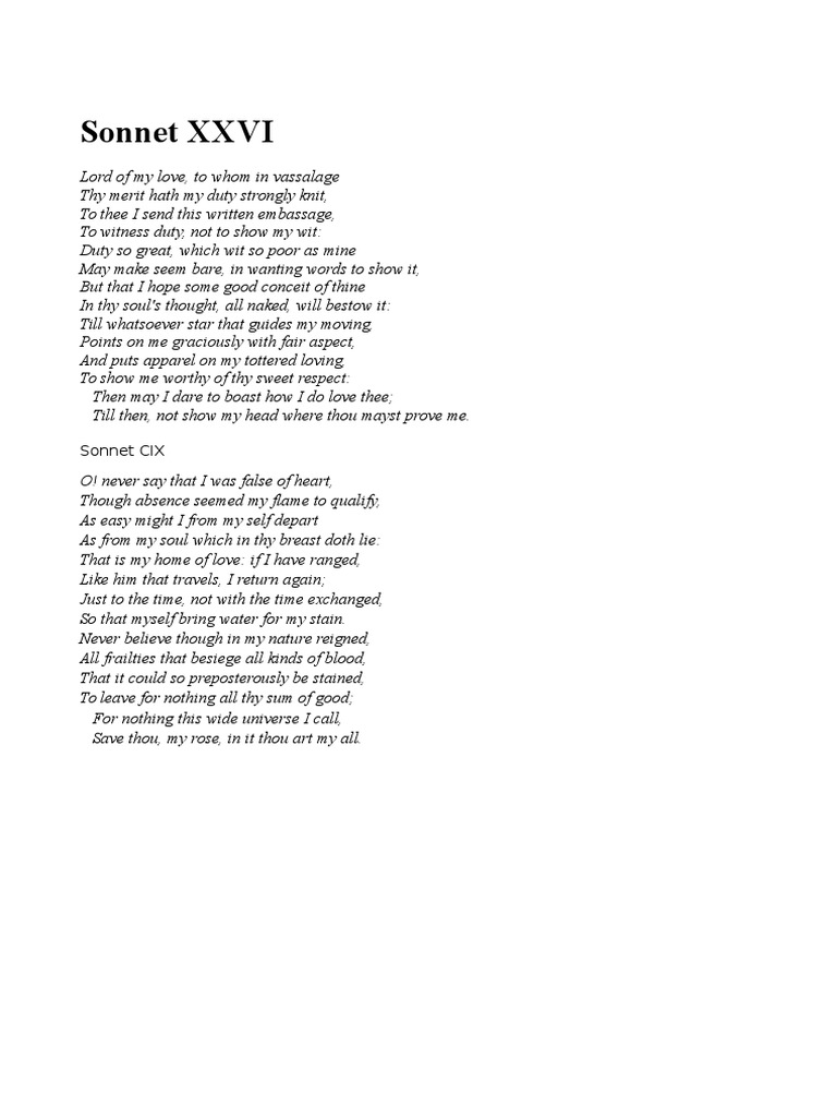 Sonnet XXVI: Then May I Dare To Boast How I Do Love Thee Till Then, Not ...