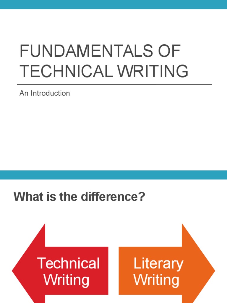 Fundamentals of Technical Writing: An Introduction | PDF ...