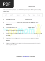 Pang Angkop Worksheet Gabay - PH | PDF