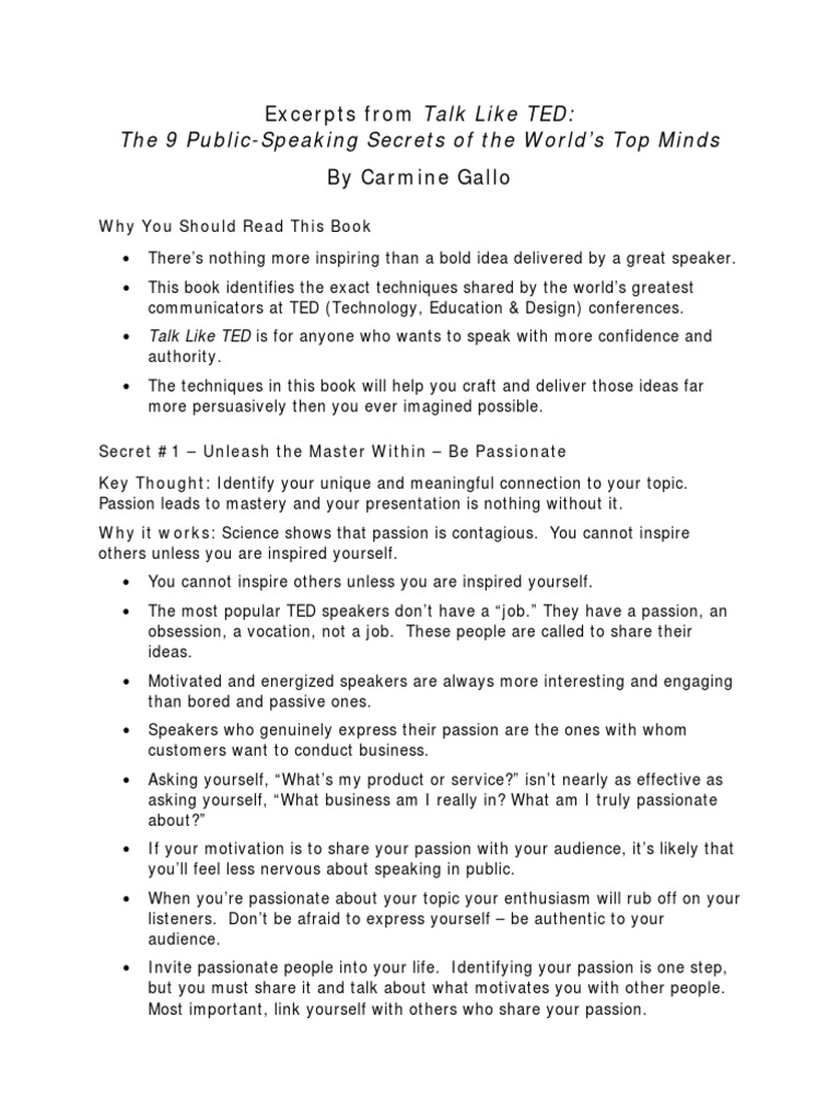 Talk Like TED PDF | PDF | Empathy | Storytelling