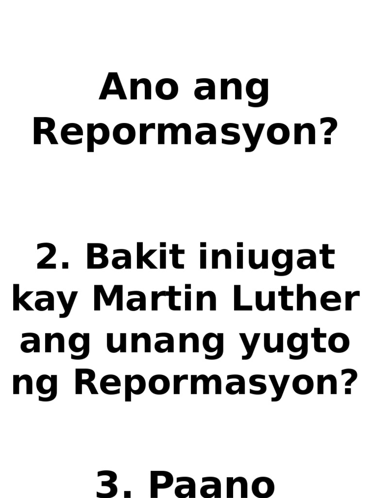 Ano Ang Repormasyon | PDF