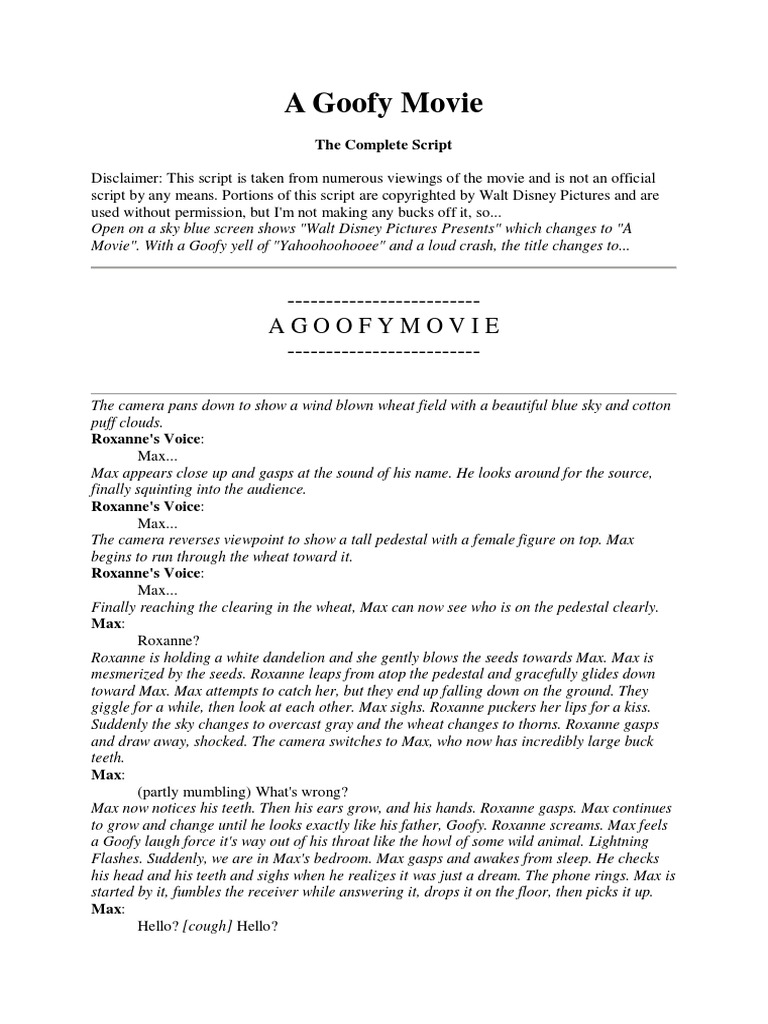 A Goofy Movie | PDF | Leisure | Nature