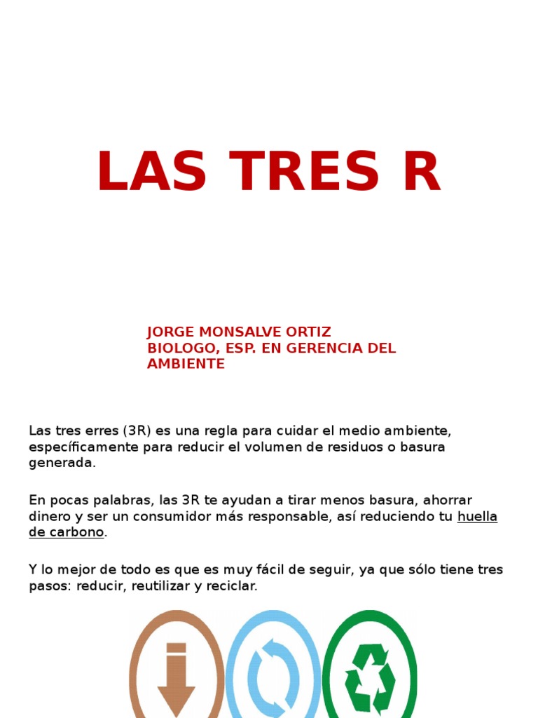 Las Tres R | PDF | Residuos | Economias