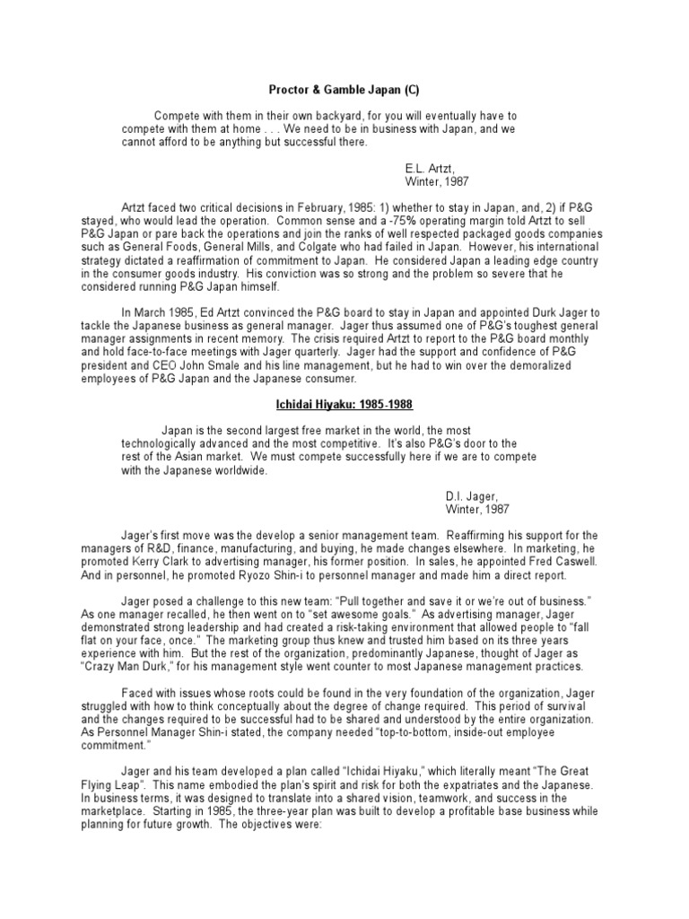 Procter GambleC - Word | PDF | Procter & Gamble | Brand