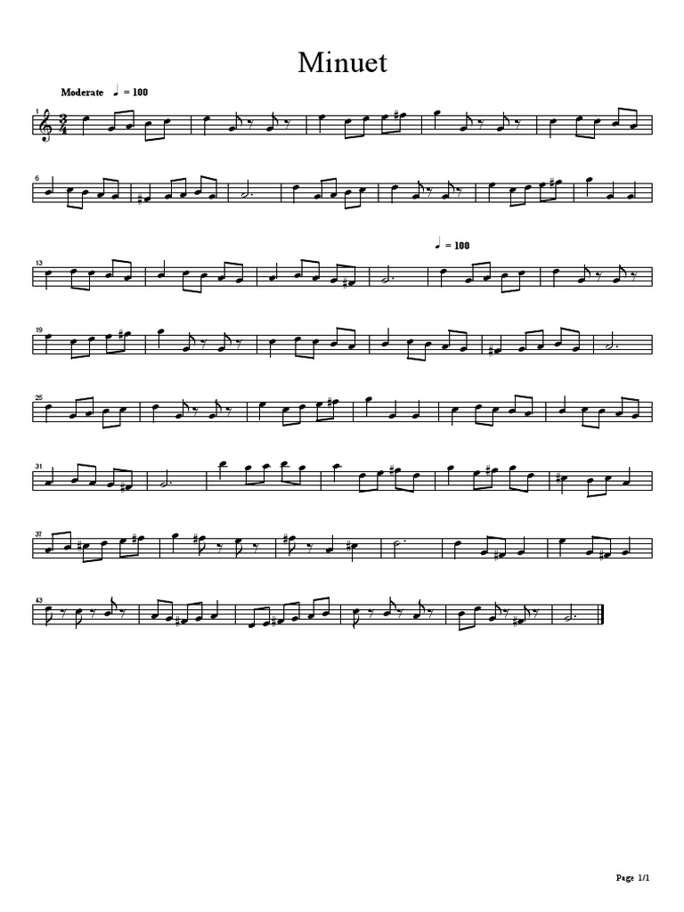 Minuet PDF | PDF