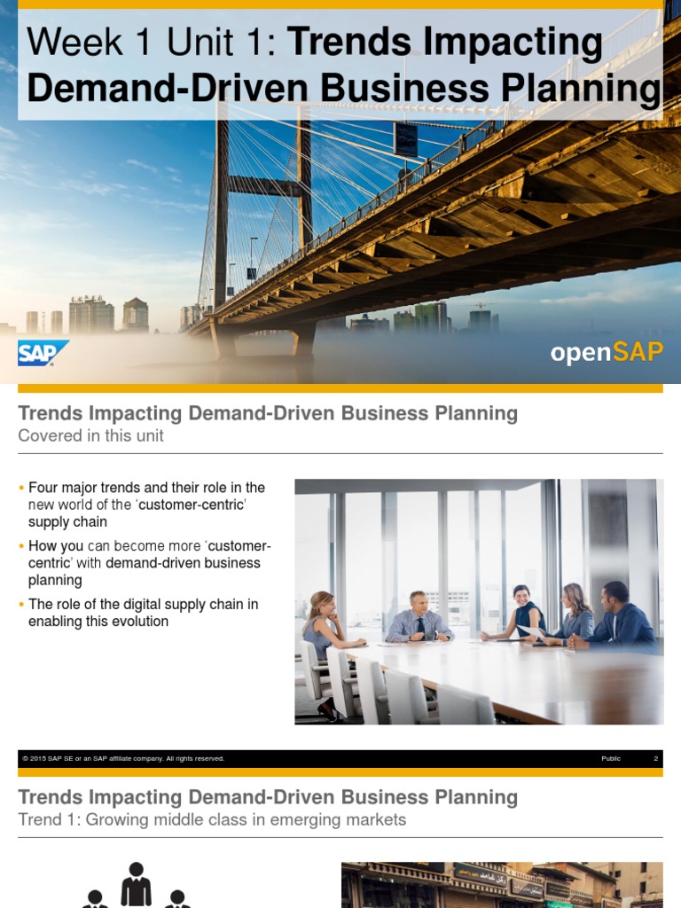 openSAP Escm2 Week 1 Unit 1 DDBP Presentation PDF | PDF | Sap Se | Technological Convergence