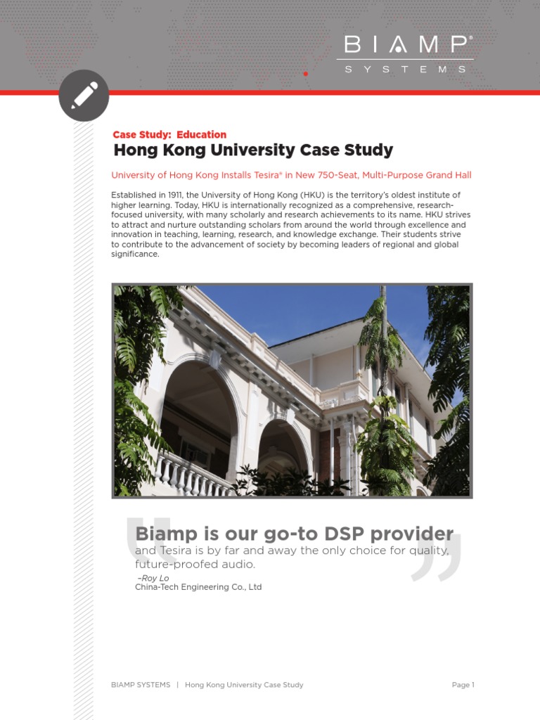 Biamp Case Study Hong Kong University | Download Free PDF | Electronics | Computing