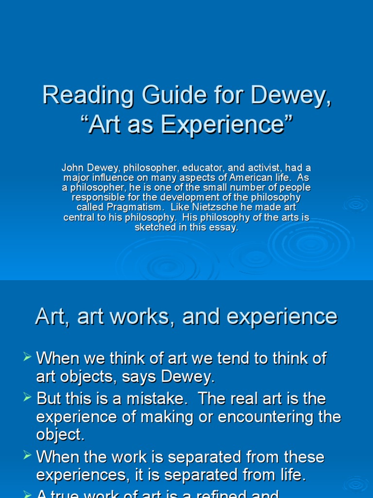 Dewey | PDF | John Dewey | Aesthetics