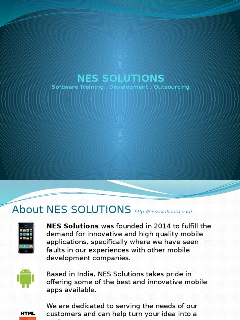 Nes Solutions: Software Training, Development, Outsourcing | Download ...