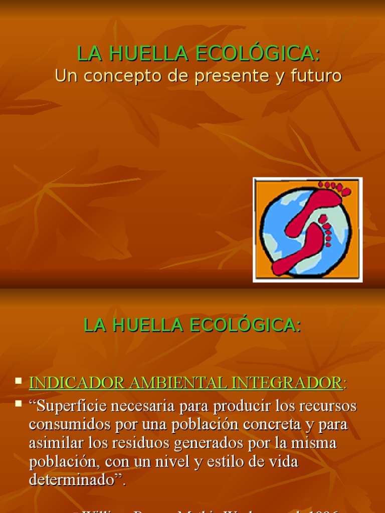 Huella Ecologica Pdf Desarrollo Sostenible Sustentabilidad