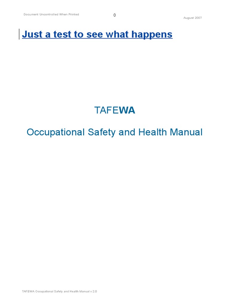 OSH Manual | Download Free PDF | Occupational Safety And Health | Safety