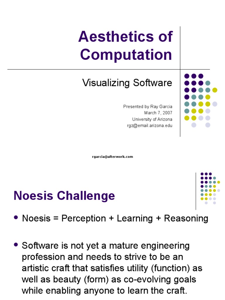Aesthetics Of Computation Computer Programming Aesthetics