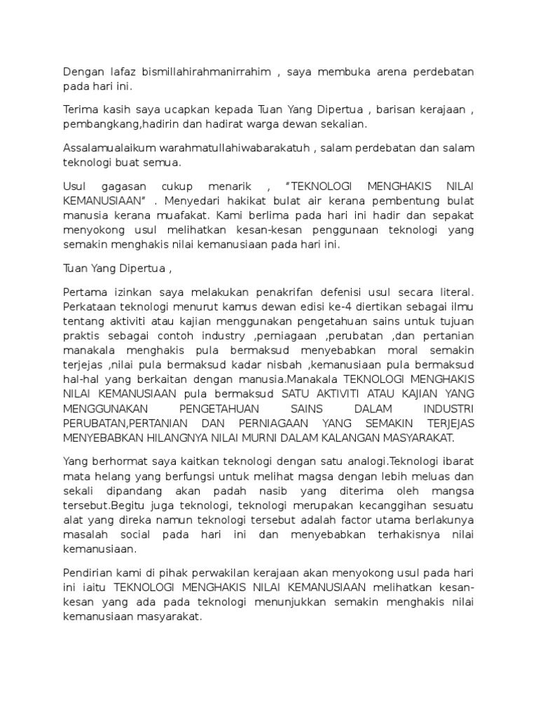 Teks Perdana Menteri | PDF