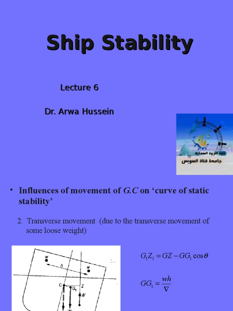 Ship Stability Lecture 6 | PDF